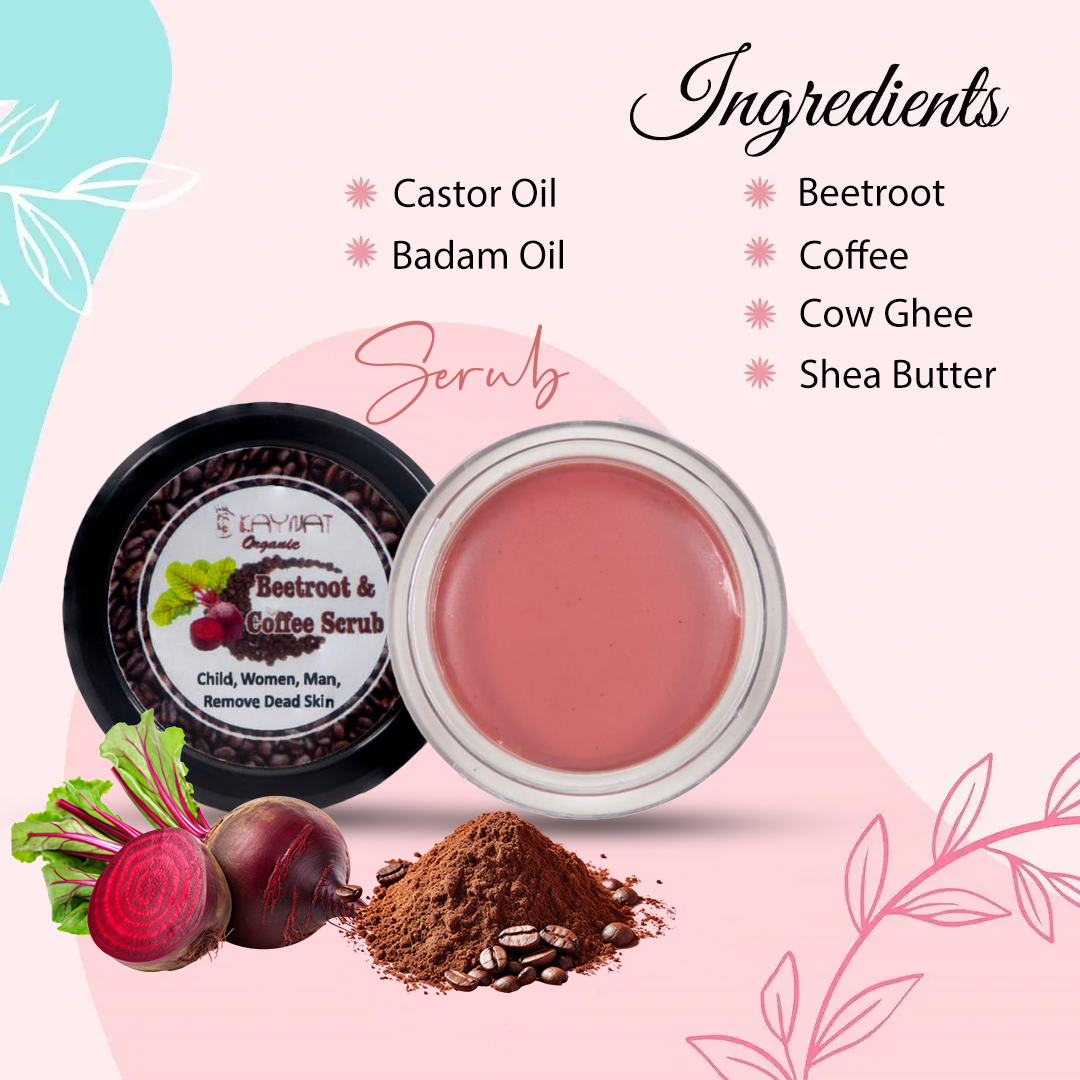 Beetroot & Coffee Scrub | Kaynat Princess